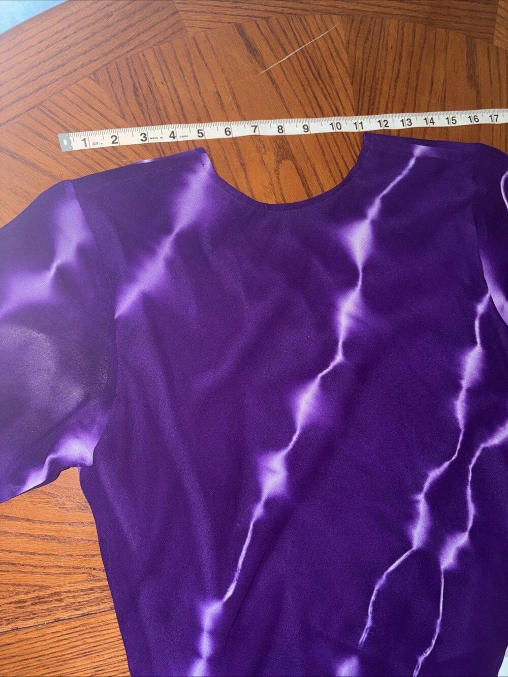 Handmade | Dresses | Vtg 7s Purple Batik Bullseye Sheer Overlay Aline ...
